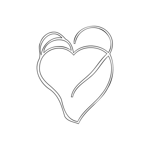 Love valentine outline sketch Royalty Free Vector Image