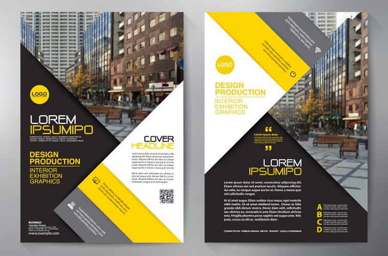 1 page creative business flyer design in a4 size Vector Image