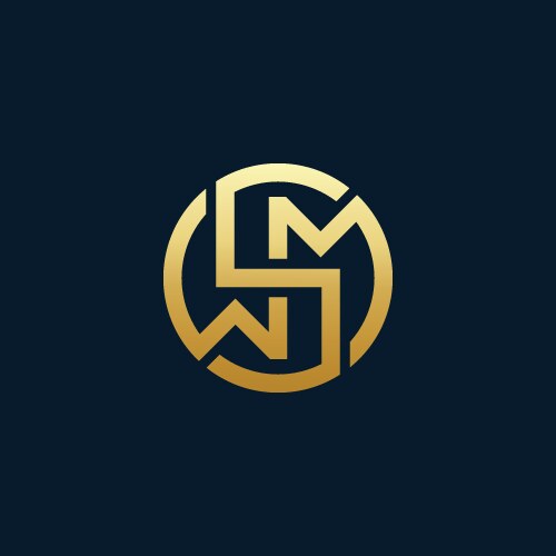 Sd logo gold initials Royalty Free Vector Image