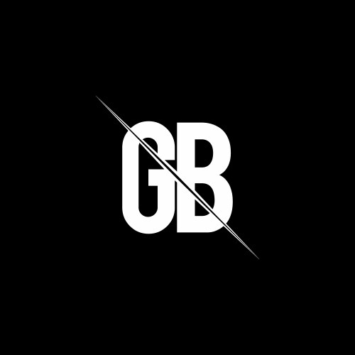 Gb logo monogram with gold colors and shield Vector Image