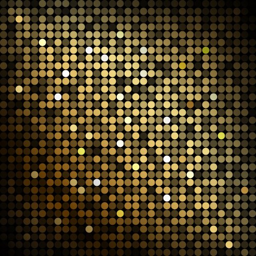 Gold disco lights background Royalty Free Vector Image