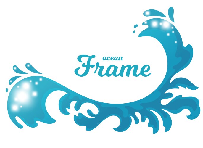 Wave frame Royalty Free Vector Image - VectorStock