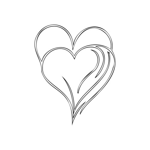Love valentine outline sketch Royalty Free Vector Image