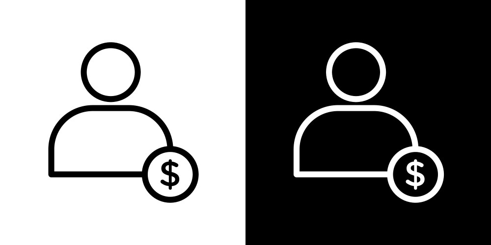 Personal loan icon set on white background Vector Image