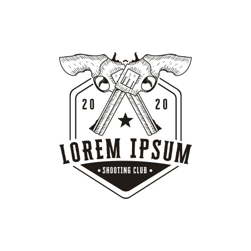 Rifle club logo designs Royalty Free Vector Image