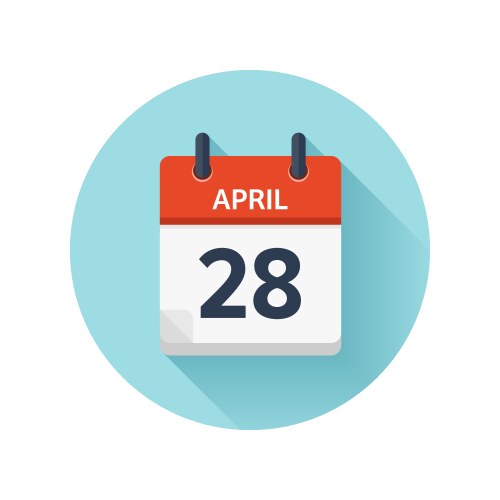 April calendar flat Royalty Free Vector Image - VectorStock