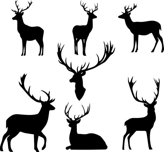 Deer side profile Vector Images & Graphics for Commercial Use | VectorStock