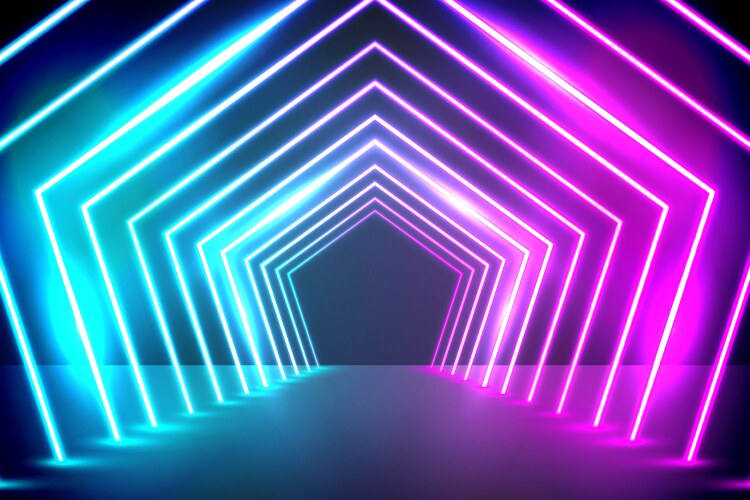 Realistic neon lights background Royalty Free Vector Image