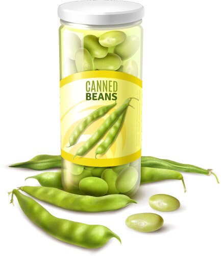 A can of beans Royalty Free Vector Image - VectorStock