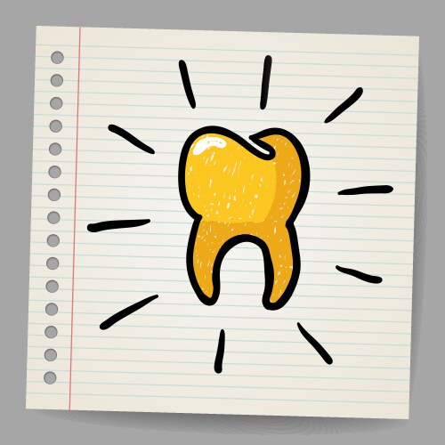 Gold tooth emoticon Royalty Free Vector Image - VectorStock