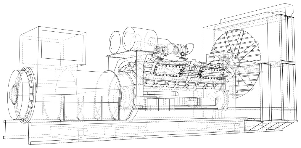 Portable electro generator Royalty Free Vector Image