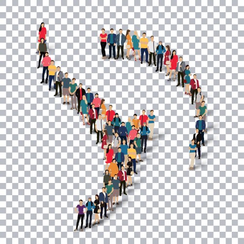 Abstract business symbol people transparency Vector Image