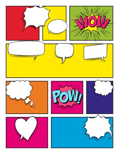 Comic strip pop art design Royalty Free Vector Image