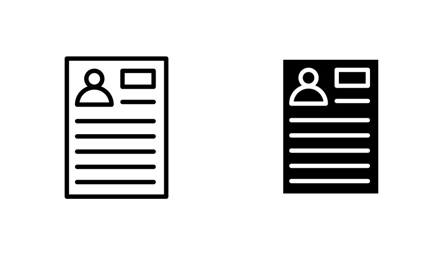 Cv icon set Royalty Free Vector Image - VectorStock