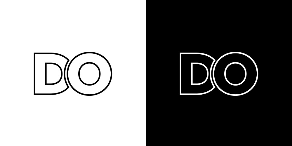Letter d and a da logo design template minimal Vector Image
