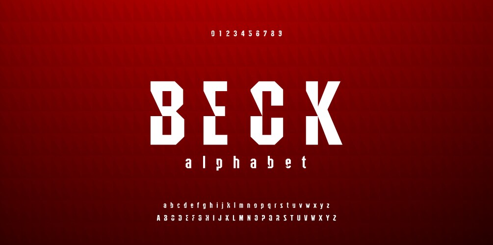 Tough bold display font design alphabet Royalty Free Vector