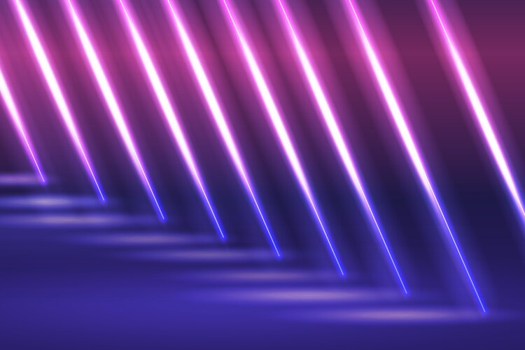 Realistic neon lights background Royalty Free Vector Image