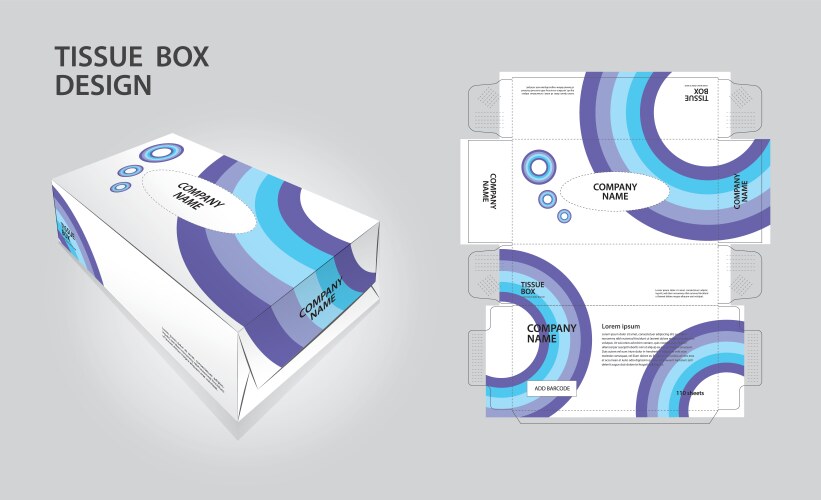 Tissue box design yellow line background 3d Vector Image