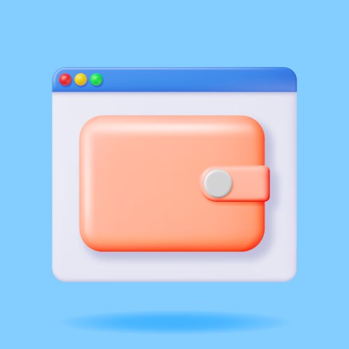 3d leather wallet from different angles collection