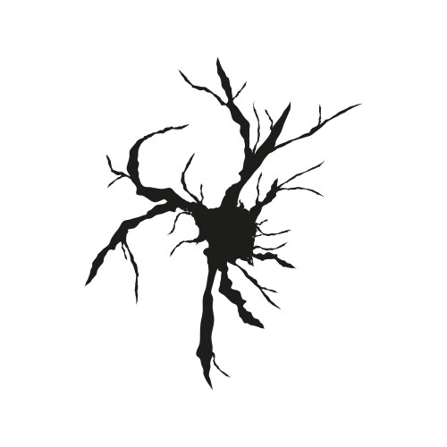 Circular damage to surface an impact mark Vector Image