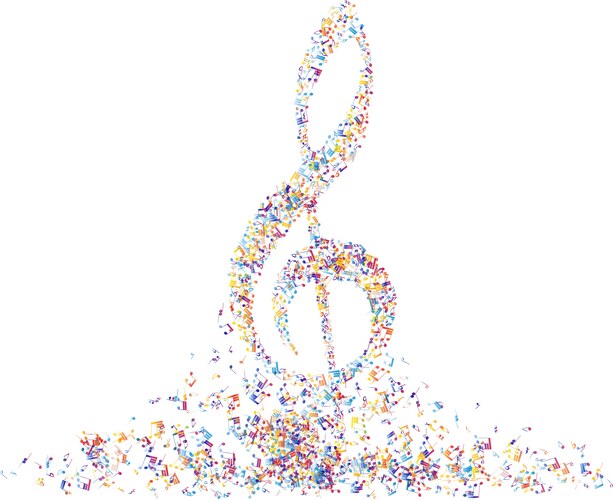 Transparent music note Royalty Free Vector Image