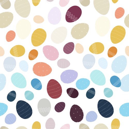 Seamless pattern with easter eggs Royalty Free Vector Image