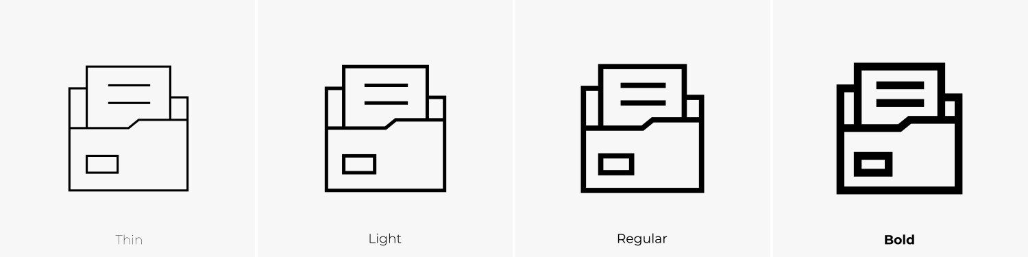 Lettering icon thin light regular and bold style Vector Image