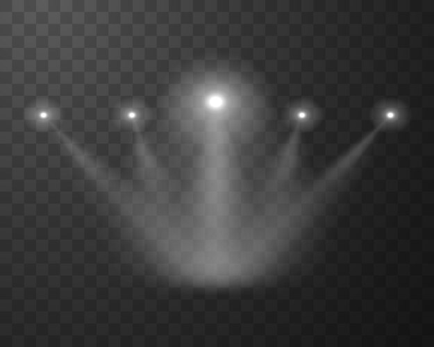 Spotlight effect on transparent background Vector Image