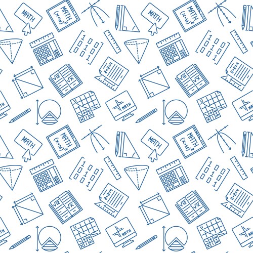 Mathematics seamless pattern Royalty Free Vector Image
