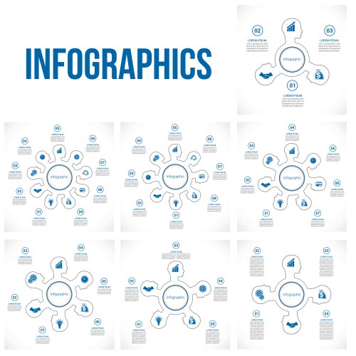 Template for infographic head of person from Vector Image