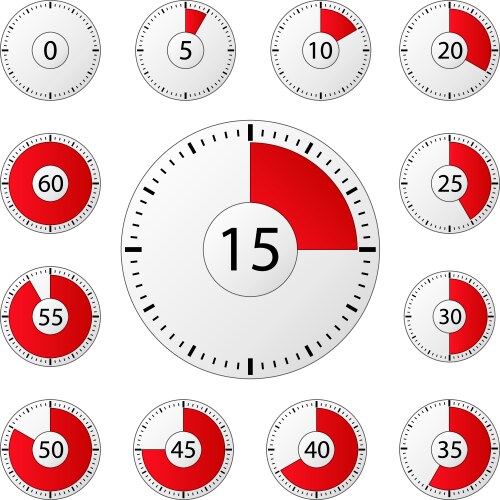 Telling time to the hour on yellow clock Vector Image