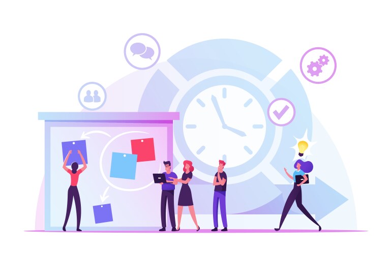 Agile software development methodology concept Vector Image