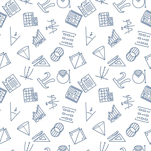 Mathematics seamless pattern Royalty Free Vector Image