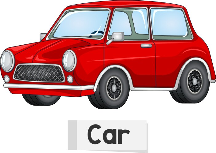 Cartoon retro car Royalty Free Vector Image - VectorStock