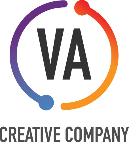 Speed letter a with tachometer logo Royalty Free Vector