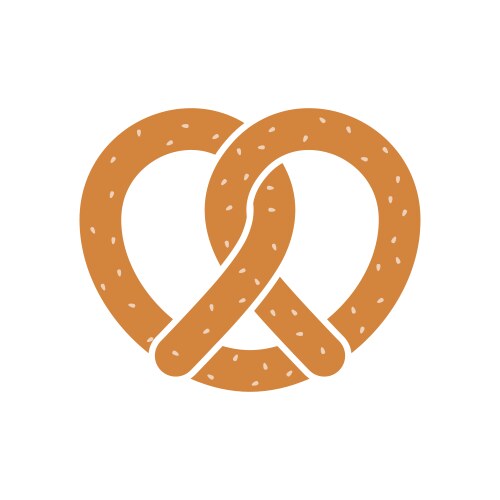 Pretzel sign isolated on white background Vector Image