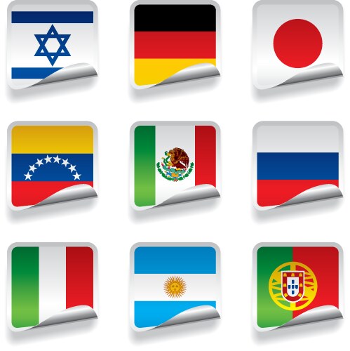Country flags icons Royalty Free Vector Image - VectorStock