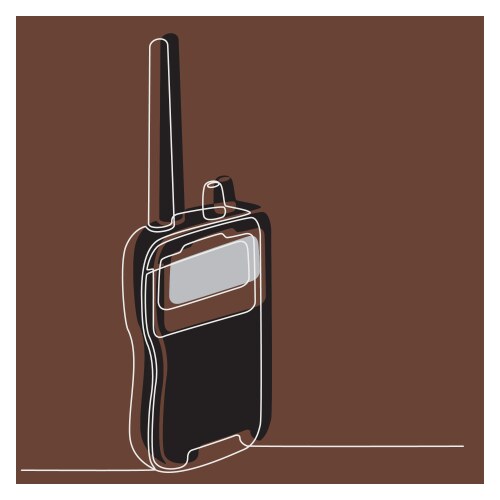 Continuous line drawing emergency communication Vector Image