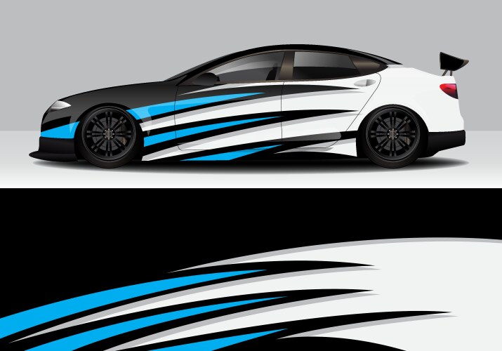 Modern sporty abstract car wrap auto sticker Vector Image