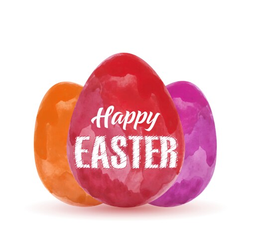Watercolor easter eggs Royalty Free Vector Image