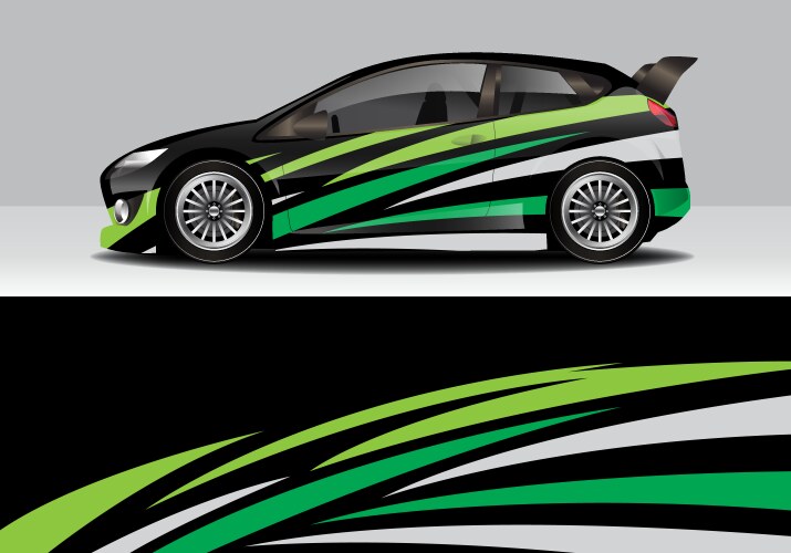 Car decal wrap design Royalty Free Vector Image