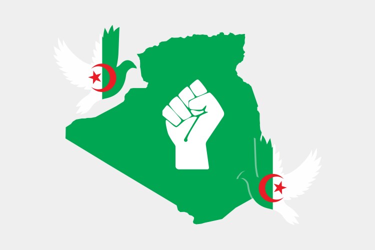 Map of the algeria Royalty Free Vector Image - VectorStock