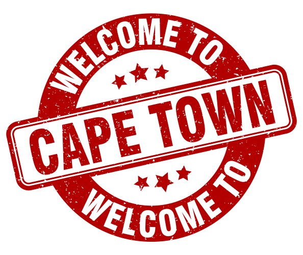 Welcome to cape town stamp cape town round sign Vector Image