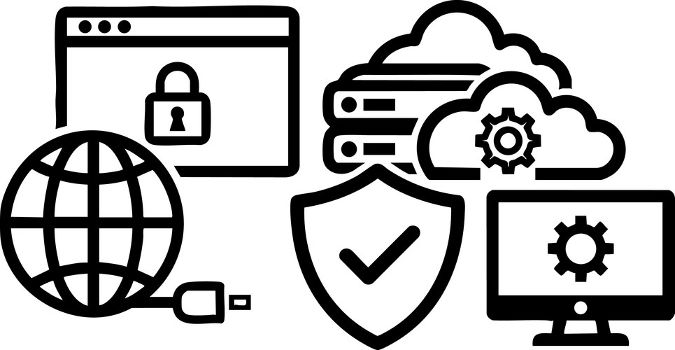 Cybersecurity Firewall Doodle Sketch – Royalty-Free Vector | VectorStock
