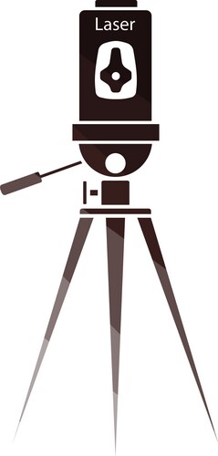 Laser level tool icon Royalty Free Vector Image