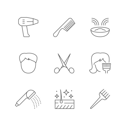 Collection hand drawn shaving icon monochrome Vector Image