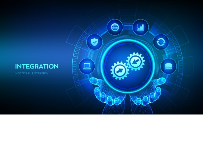 Integration data system system integration Vector Image Integration data system system integration Vector Image