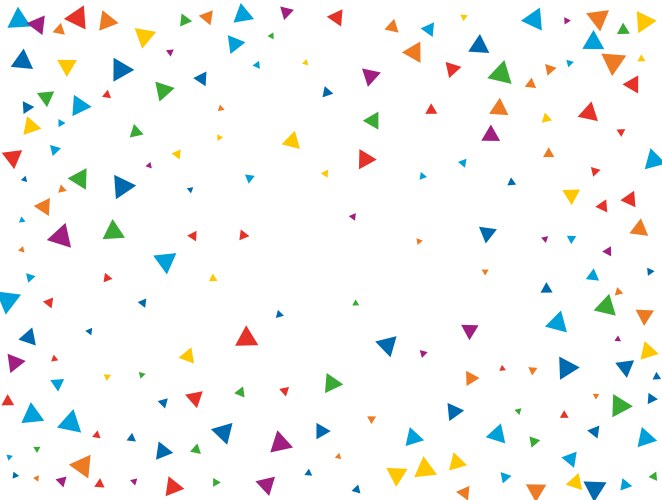Triangular confetti light rainbow glitter Vector Image
