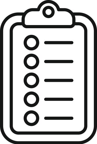 Clipboard with check marks of task Royalty Free Vector Image