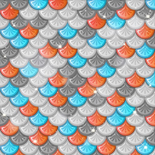 Fish scale seamless pattern background Royalty Free Vector